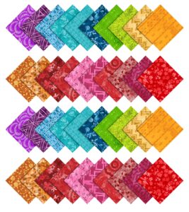 soimoi batik print precut 10-inch cotton fabric quilting squares charm pack diy patchwork sewing craft