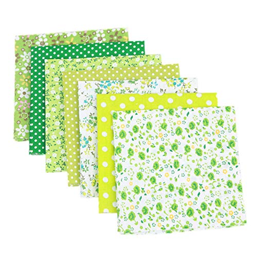 Chris.W 35Pcs Quilting Fabric Squares Sheets, 10"x10" Cotton Craft Fabric Bundle Patchwork Pre-Cut Quilt Squares for DIY Sewing Scrapbooking Quilting Dot Pattern(Bright Color Set)