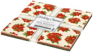 holiday charms 2021 holiday ten square 42 10-inch squares layer cake robert kaufman ten-1090-42