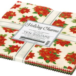 Holiday Charms 2021 Holiday Ten Square 42 10-inch Squares Layer Cake Robert Kaufman TEN-1090-42