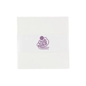 craft bunch - 10 inch layer cake for quilting - 42 precut cotton fabric squares (white)