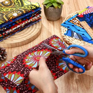 Mixweer 70 Pcs 10 x 10 Inch African Fabric Cotton Printed Wax Cloth African Ankara Fabric for Party Dress Crafts Supplies, 48 Styles Multicolored