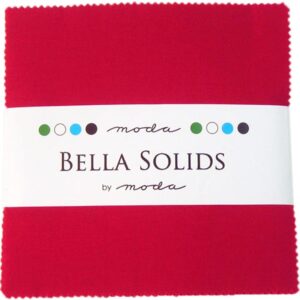 moda bella solids red 9900-16 charm pack, 42 5-inch cotton fabric squares