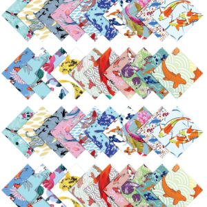 Soimoi Japanese Print Precut 10-inch Cotton Fabric Quilting Squares Charm Pack DIY Patchwork Sewing Craft-Multicolor2