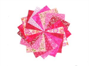 40 5" pretty in pink charm pack- 10 different patterns- 4 of each