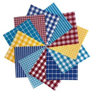 40+ summertime charm pack, 5 inch precut cotton homespun fabric squares by jcs