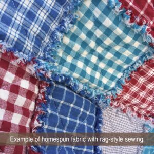 40+ Summertime Charm Pack, 5 inch Precut Cotton Homespun Fabric Squares by JCS