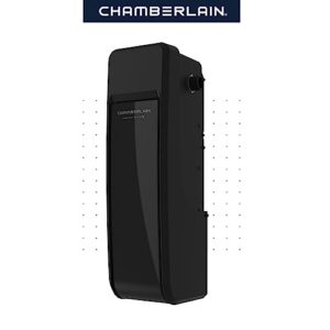 CHAMBERLAIN RJO101MC Ultra-Quiet Wall Mounted with Battery Backup and LED Lighting Garage Door Opener, 36 pounds, Black