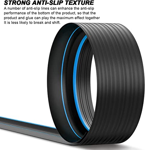 Jin&Bao Universal Garage Door Threshold Seal Strip 20FT Kit, Bottom Waterproof Rubber Weather Stripping Replacement（Blue）