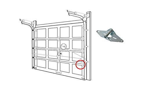 Heavy Duty 14 Gauge Steel #1 Garage Door Hinge with Galvanized Finish - Residential/Light Commercial Garage Door Replacement