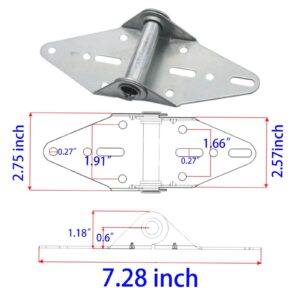 Heavy Duty 14 Gauge Steel #1 Garage Door Hinge with Galvanized Finish - Residential/Light Commercial Garage Door Replacement