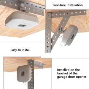 Tool Free Mounting Bracket for myQ Chamberlain Garage Smart Hub (MYQ-G0401-ES),No Drilling, No Tools, Install Damage-Free, Mounted on Garage Door Opener Hanging(1, White)