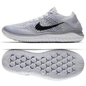 Nike Womens WMNS Free Rn Flyknit 2018 942839 100 - Size 7.5W White/Black