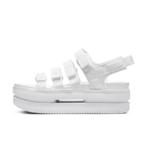 nike women's icon classic sandal na white/pure platinum-white (dh0224 100) - 7