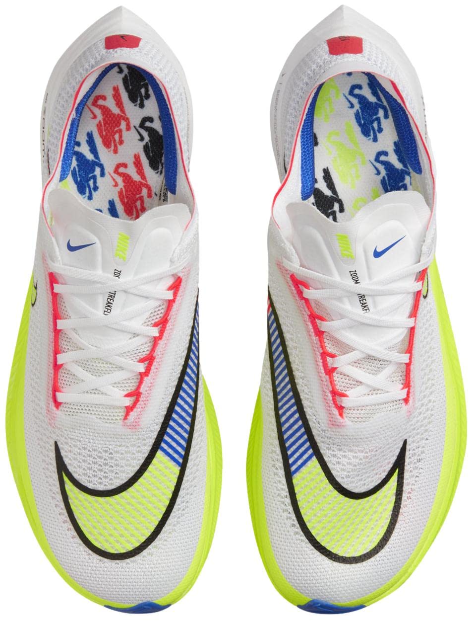 Nike Men's ZoomX Streakfly Racing Shoes (White/Black-Volt-Racer Blue, us_Footwear_Size_System, Adult, Men, Numeric, Medium, Numeric_9_Point_5) 9.5