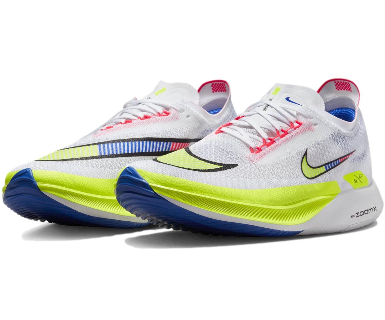 Nike Men's ZoomX Streakfly Racing Shoes (White/Black-Volt-Racer Blue, us_Footwear_Size_System, Adult, Men, Numeric, Medium, Numeric_9_Point_5) 9.5