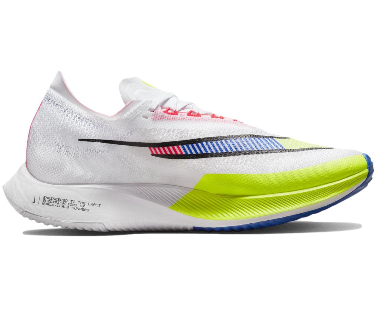 Nike Men's ZoomX Streakfly Racing Shoes (White/Black-Volt-Racer Blue, us_Footwear_Size_System, Adult, Men, Numeric, Medium, Numeric_9_Point_5) 9.5