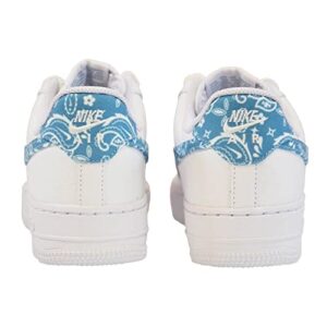 Nike Women's Air Force 1 Low Shoes, White/Worn Blue-white-white, 9