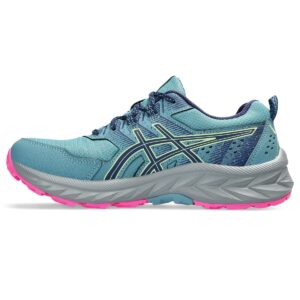 asics women's gel-venture 9 running shoes, 7.5, gris blue/deep ocean