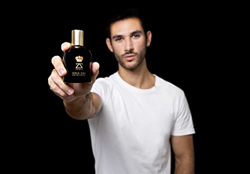 ZOUSZ Gold Oud Eau De Parfum - Earthy Oud Perfume with Raspberry, Cinnamon and Soft Musk - A Hypnotic Rich Scent 50mL