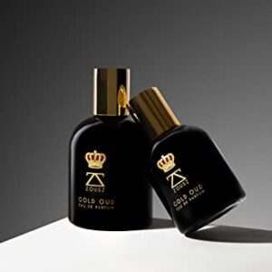 ZOUSZ Gold Oud Eau De Parfum - Earthy Oud Perfume with Raspberry, Cinnamon and Soft Musk - A Hypnotic Rich Scent 50mL