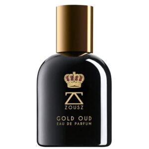 ZOUSZ Gold Oud Eau De Parfum - Earthy Oud Perfume with Raspberry, Cinnamon and Soft Musk - A Hypnotic Rich Scent 50mL