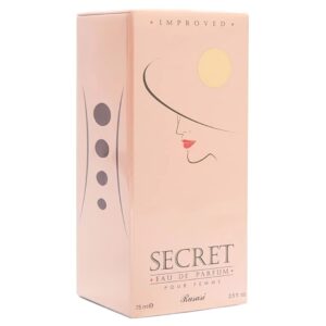 Rasasi Secret Perfume - 75ml | Extra Long Lasting Luxury Perfume Scent | Eau De Parfum | All Day Fragrance | Perfume Gift Pack of 1