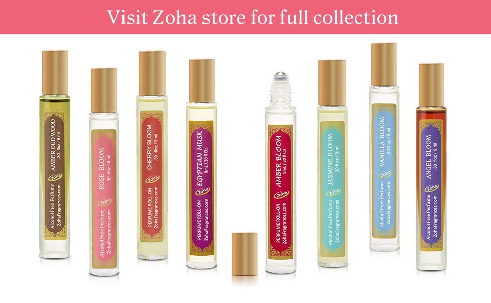 Zoha, Patchouli Bloom Perfume for Women and Men, Alcohol-Free Hypoallergenic Vegan Fragrance Oil Roll-On