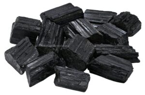 black tourmaline crystals rough stone in bulk, 1lb regular pieces turmalina negra piedra originales, large black tourmaline crystal healing stones for protection, do it yourself crafts making