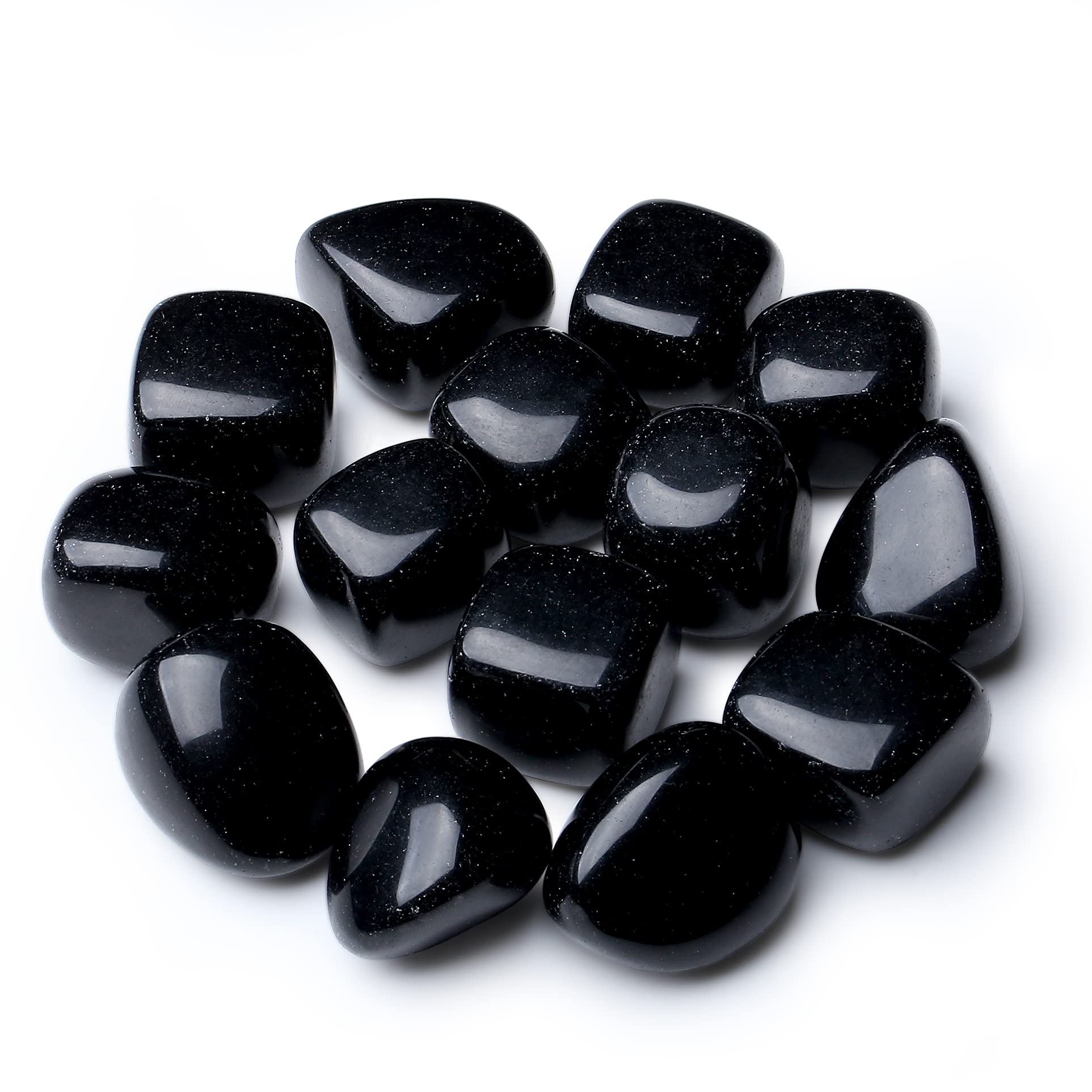 MAIBAOTA Black Obsidian Crystal Stones Natural Healing Crystals Bulk Polished Tumbled Crystals Stones Rocks Energy Balance Crystal Gemstones Vase Filler Decorative Reiki Witch Quartz Crstal Stones