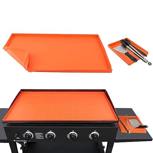 Utheer 36 Inch Silicone Griddle Mat & Spatula Mat for Blackstone Griddle, Heavy Duty Food Grade Silicone Griddle Mat, All Season Cooking Protective Griddle Grill Cover,36 Inch Blackstone griddle cover