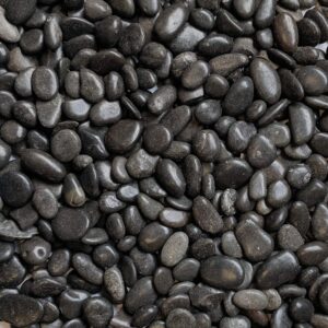 midwest hearth natural decorative polished black pebbles 3/8" gravel size (2-lb bag)