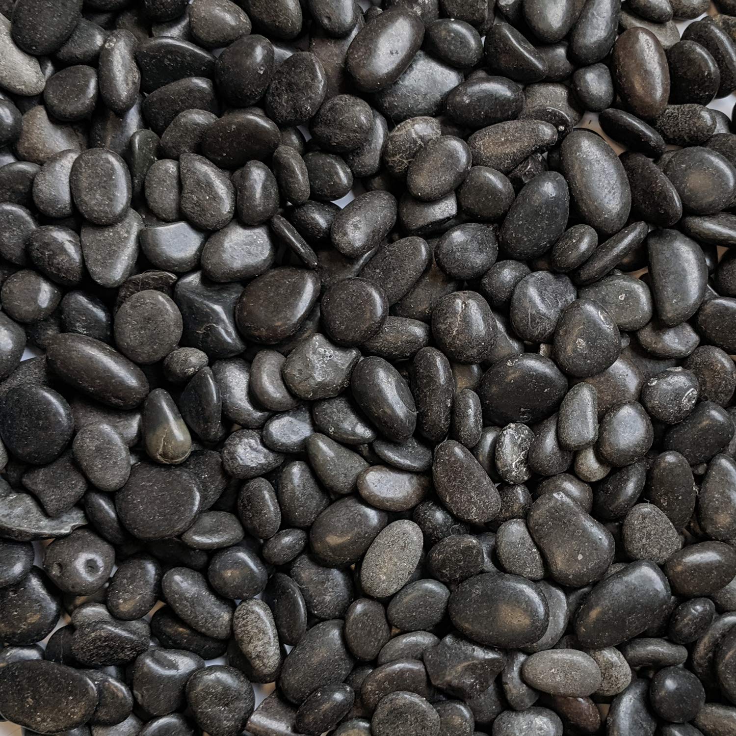 Midwest Hearth Natural Decorative Polished Black Pebbles 3/8" Gravel Size (2-lb Bag)