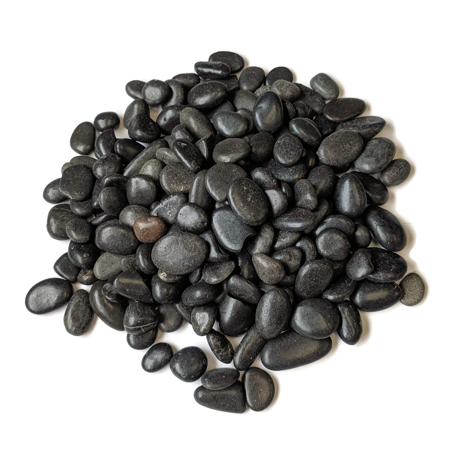 Midwest Hearth Natural Decorative Polished Black Pebbles 3/8" Gravel Size (2-lb Bag)