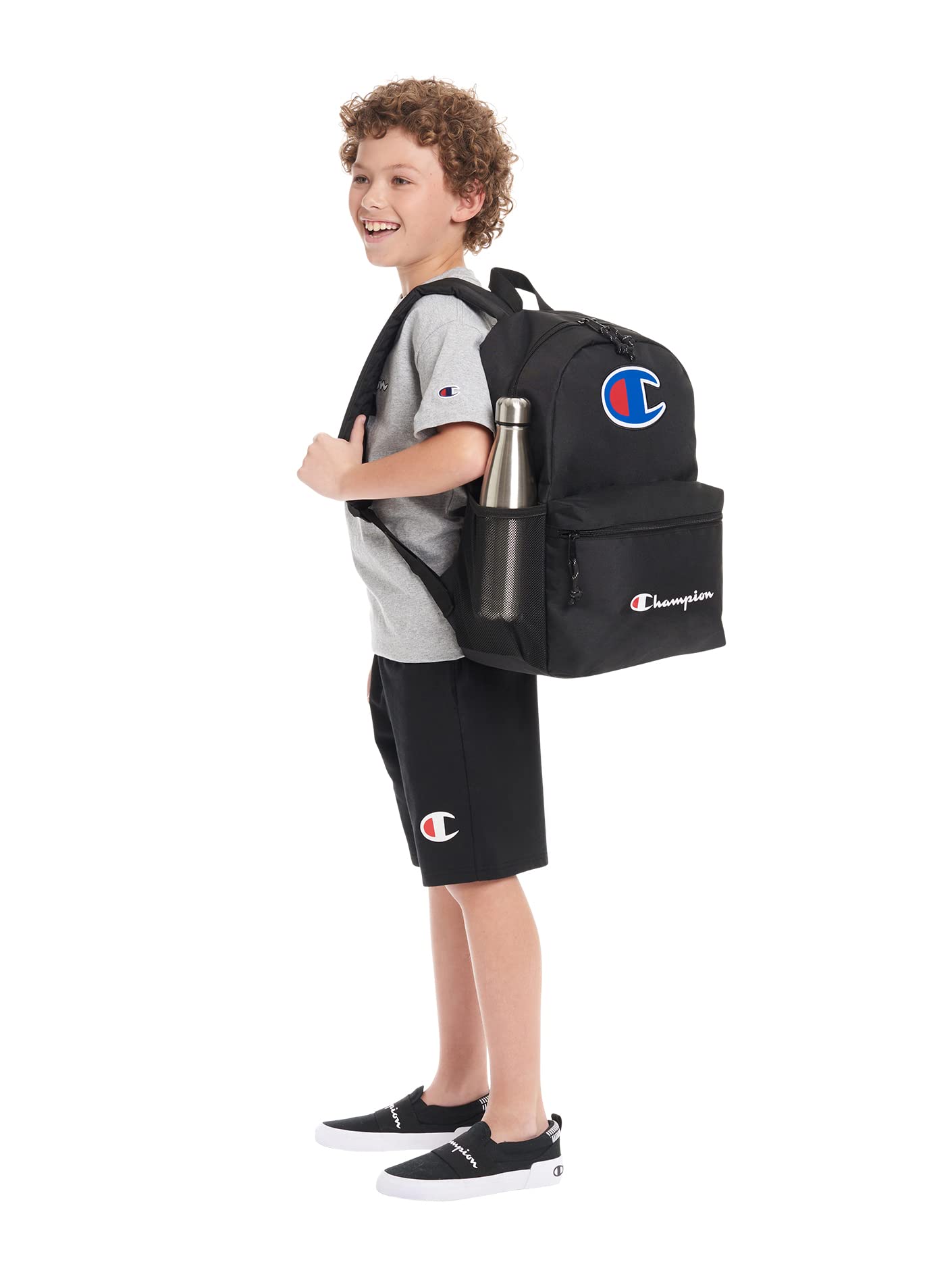 Champion unisex child Youth Backpacks, Black Traditional, One Size US