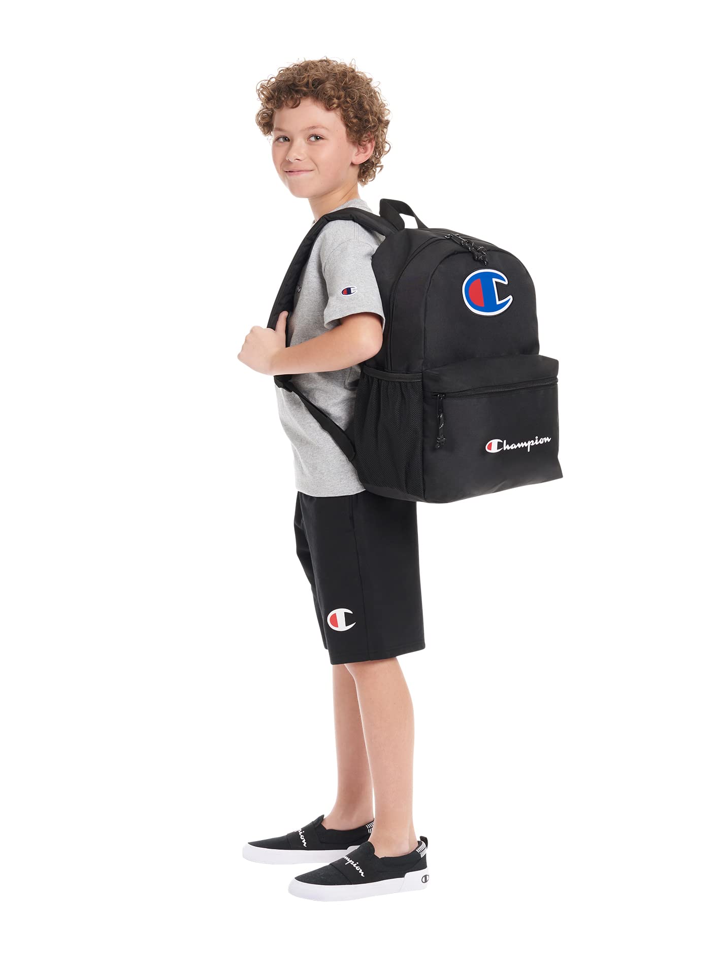 Champion unisex child Youth Backpacks, Black Traditional, One Size US