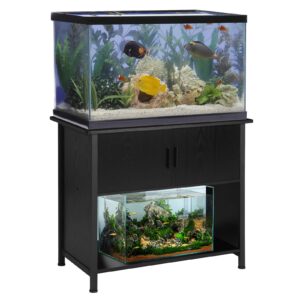 smonter aquarium stand 40 gallon metal fish tank stand cabinet with storage shelf, w36.6*d18.9*h31.5 (stand only)