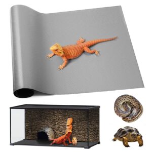 reptile carpet, bearded dragon tank accessories, terrarium liner bedding, non-adhesive reptile substrate mat for bearded dragon, leopard gecko, snake, lizard, tortoise, iguana reptile tank(18x36")