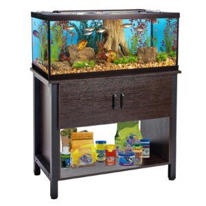 SLifet Aquarium Stand,Metal Fish Tank Stand with Cabinet,40 Gallon, for Fish Tank Accessories Storage,36.6" x 18.9" x 30.7" ,Turtle/ Reptile Terrariums（Aquarium Not Included）