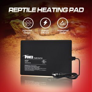 iPower 8 by 12-Inch 16 Watt Reptile Heat Pad Under Tank Terrarium Heater Heat Mat for Small Animals