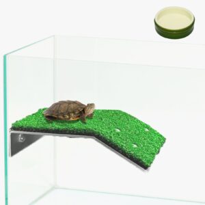 fabmode large turtle basking platform turtle tank decoration accessories reptile frog snake lizard climbing ladder ramp resting terrace deck