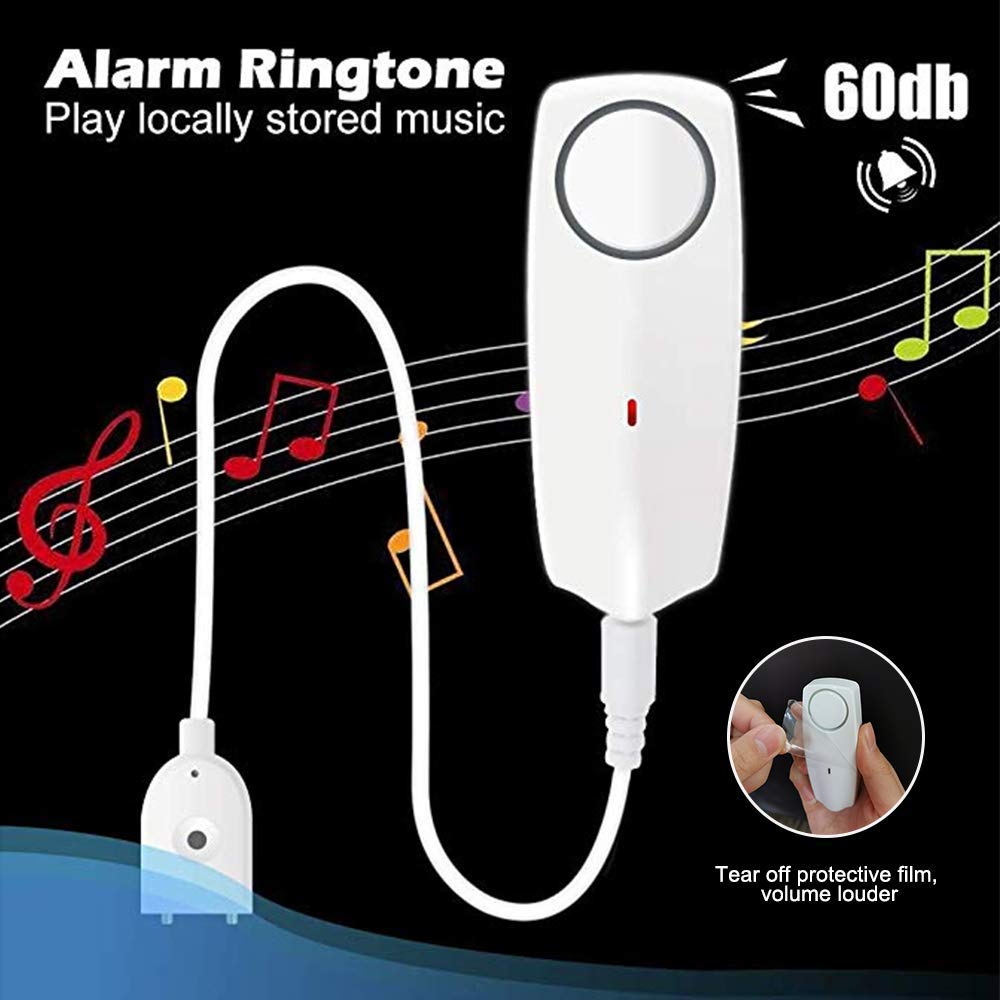 Water Alarm Sensor with 80dB Loud Sound WiFi Leak Detector, Overflow Leak Alarm, Remote Monitoring leaker for Water Heater Basement Sewage Pump, TUYA/Smart Life APP Notification