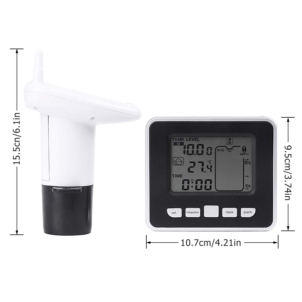 Ultrasonic Liquid Depth Level Meter Water Level Temperature Sensor