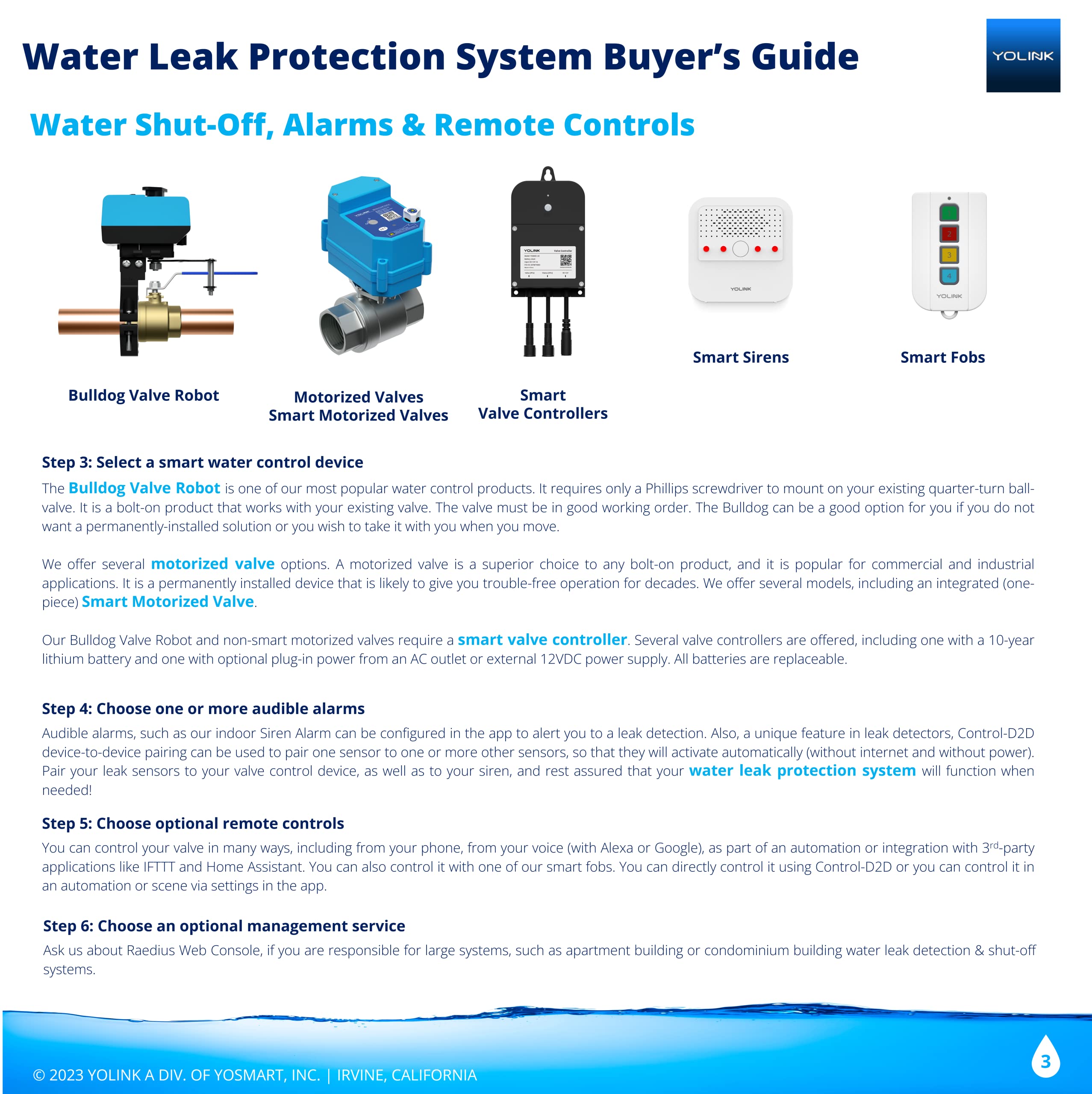 YoLink Water Leak Detection Starter Kit, w/SpeakerHub Audio/Talking Hub & Water Leak Sensors, LoRa Up to 1/4 Mile Open-Air Range, SMS/Text, Email & Push Notifications, w/Alexa, IFTTT, Home Assistant