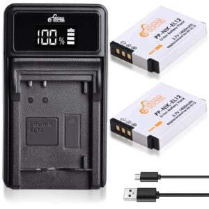 en-el12 battery and led charger compatible with nikon coolpix a1000 b600 w300 a900 aw100 aw110 aw120 aw130 s6300 s8100 s8200 s9050 s9200 s9300 s9400 s9500 s9700 s9900 p310 digital camera