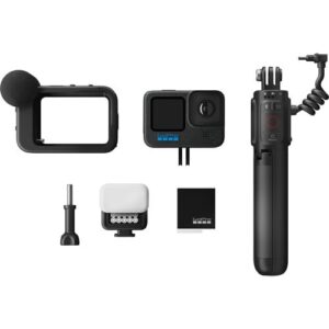 Go Pro HERO12 Black Creator Edition - Includes Volta (Battery Grip, Tripod, Remote), Media Mod, Light Mod, Enduro Battery - Waterproof Action Camera + 64GB Extreme Pro Card and Extra Battery