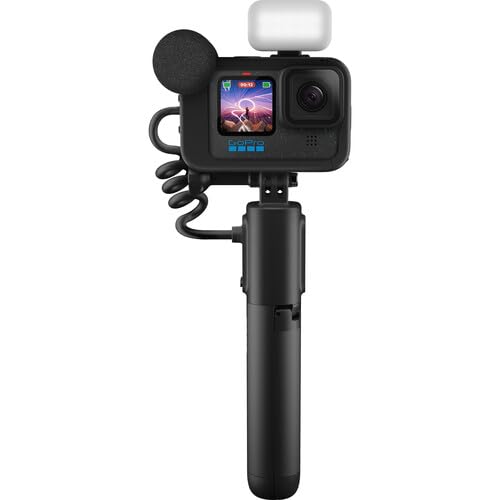 Go Pro HERO12 Black Creator Edition - Includes Volta (Battery Grip, Tripod, Remote), Media Mod, Light Mod, Enduro Battery - Waterproof Action Camera + 64GB Extreme Pro Card and Extra Battery