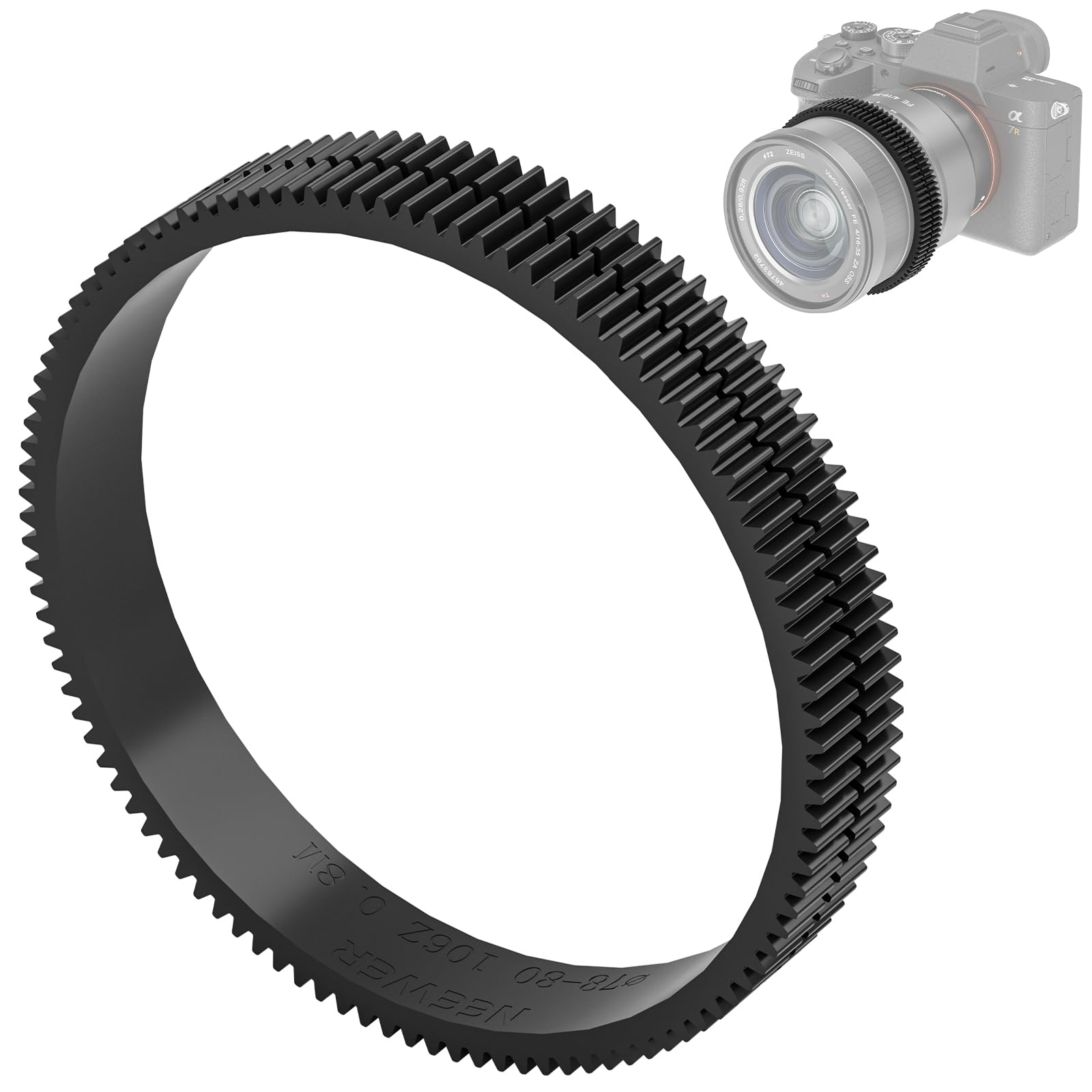 NEEWER PG008 Seamless Follow Focus Gear Ring 0.8 MOD for ø78-80mm Lens, Compatible with SmallRig Compatible with Tilta NEEWER Follow Focus for Canon Sony Nikon Fujifilm Panasonic Sigma Lens