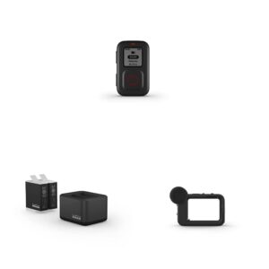 gopro the remote - official gopro accessory & dual battery charger + 2 enduro batteries (hero11 black/hero10 black/hero9 black) & media mod (hero11 black/hero10 black/hero9 black)