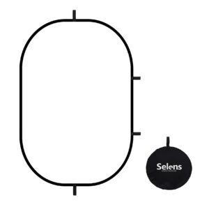 selens oval light reflector diffuser, 47x70.8inch/120x180cm collapsible soft light diffusion with portable carrying bag for photo studio & outdoor lighting